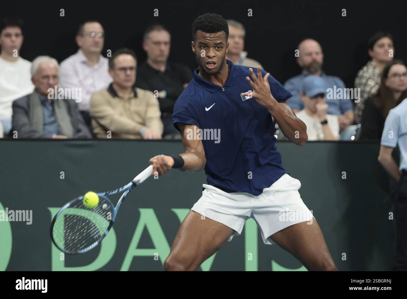 Giovanni Mpetshi Perricard of France during day 2 of the Davis Cup 2025 Qualifiers tennis tie ...