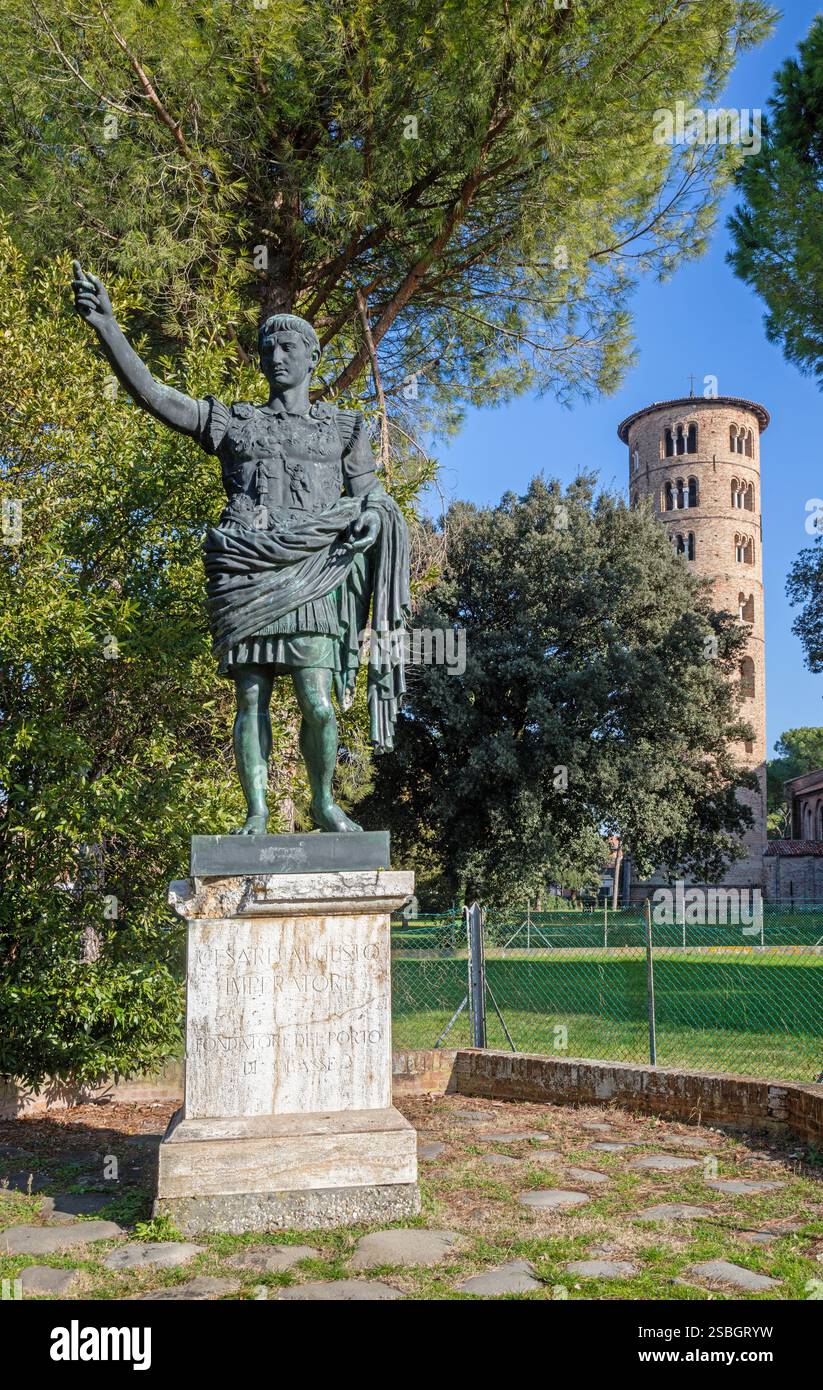 Ravenna - The bronze copy of original antic statue of Caesar Augustus ...
