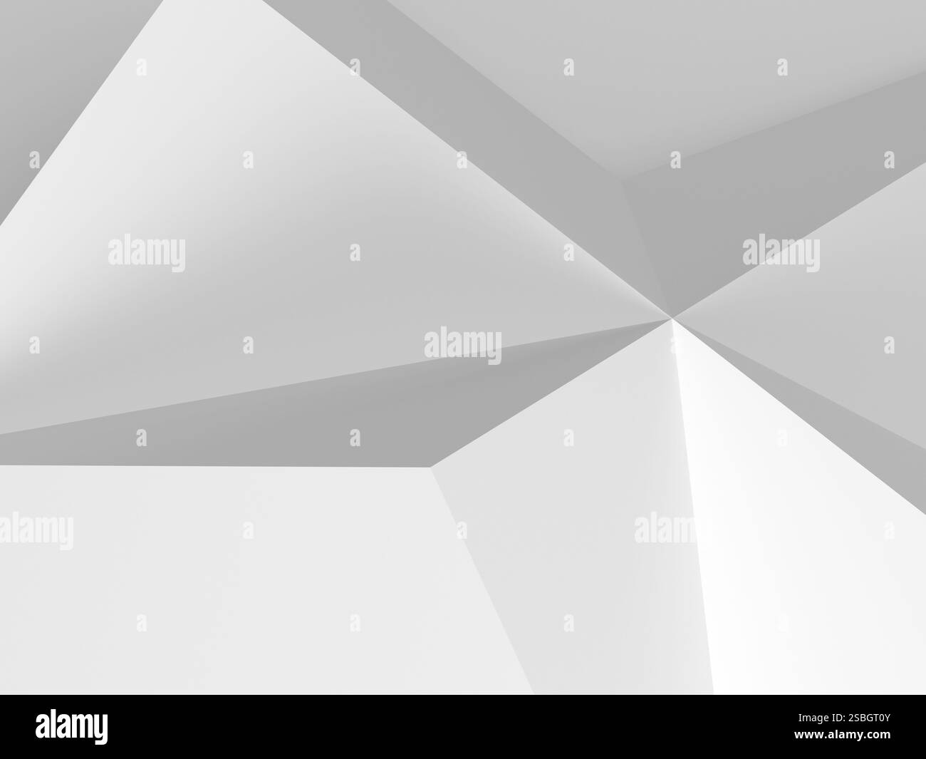 Abstract minimal architectural background. White geometric design ...