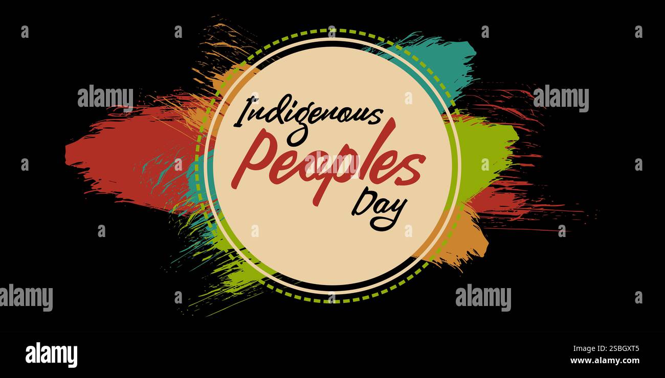 Different colors splash on Indigenous Peoples Day celebration black ...