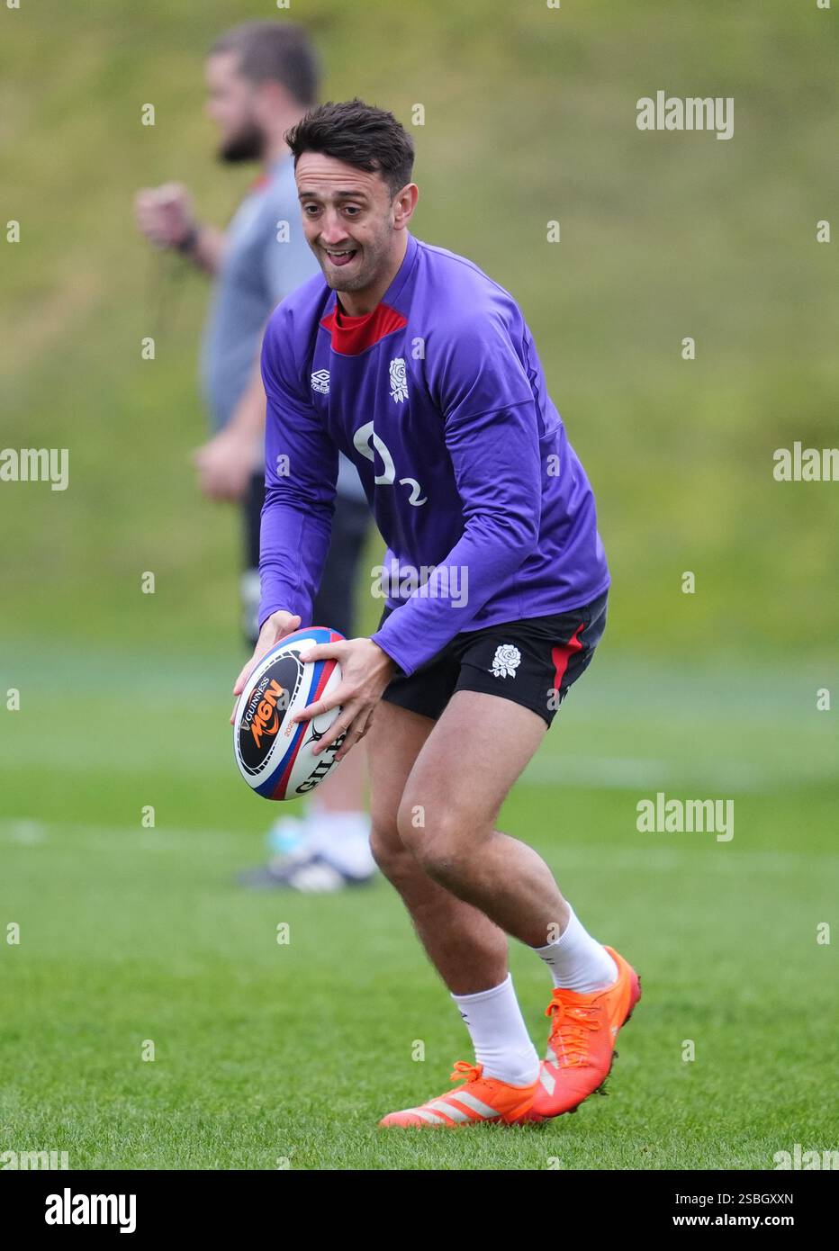 England's Alex Mitchell during a training session at the Honda England ...