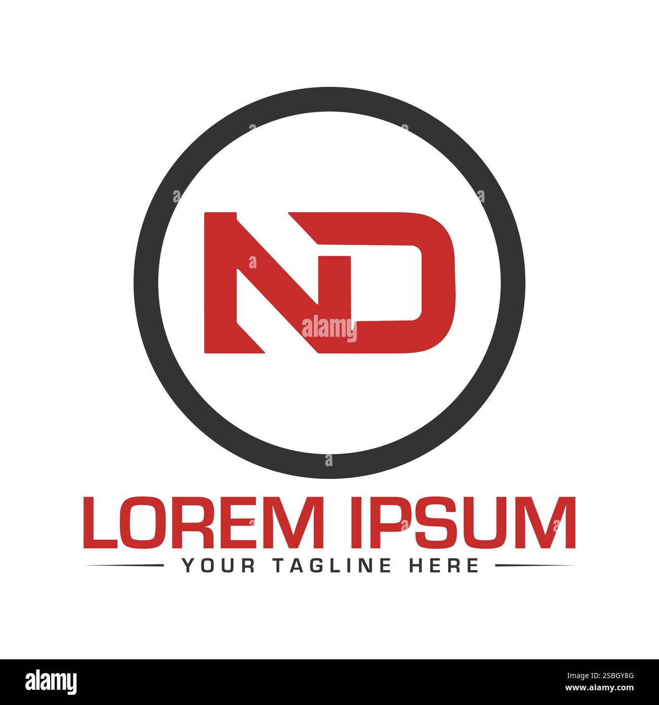 Nd minimal logo design hi-res stock photography and images - Alamy
