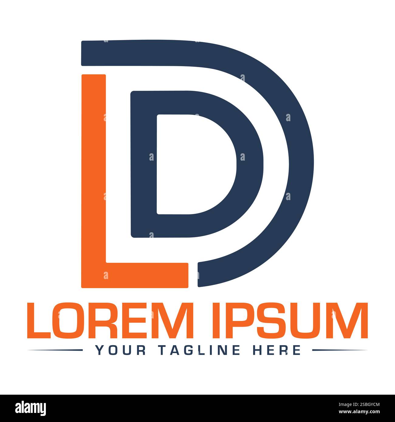 LD Logo Design, Letter Logo Stock Vector Image & Art - Alamy