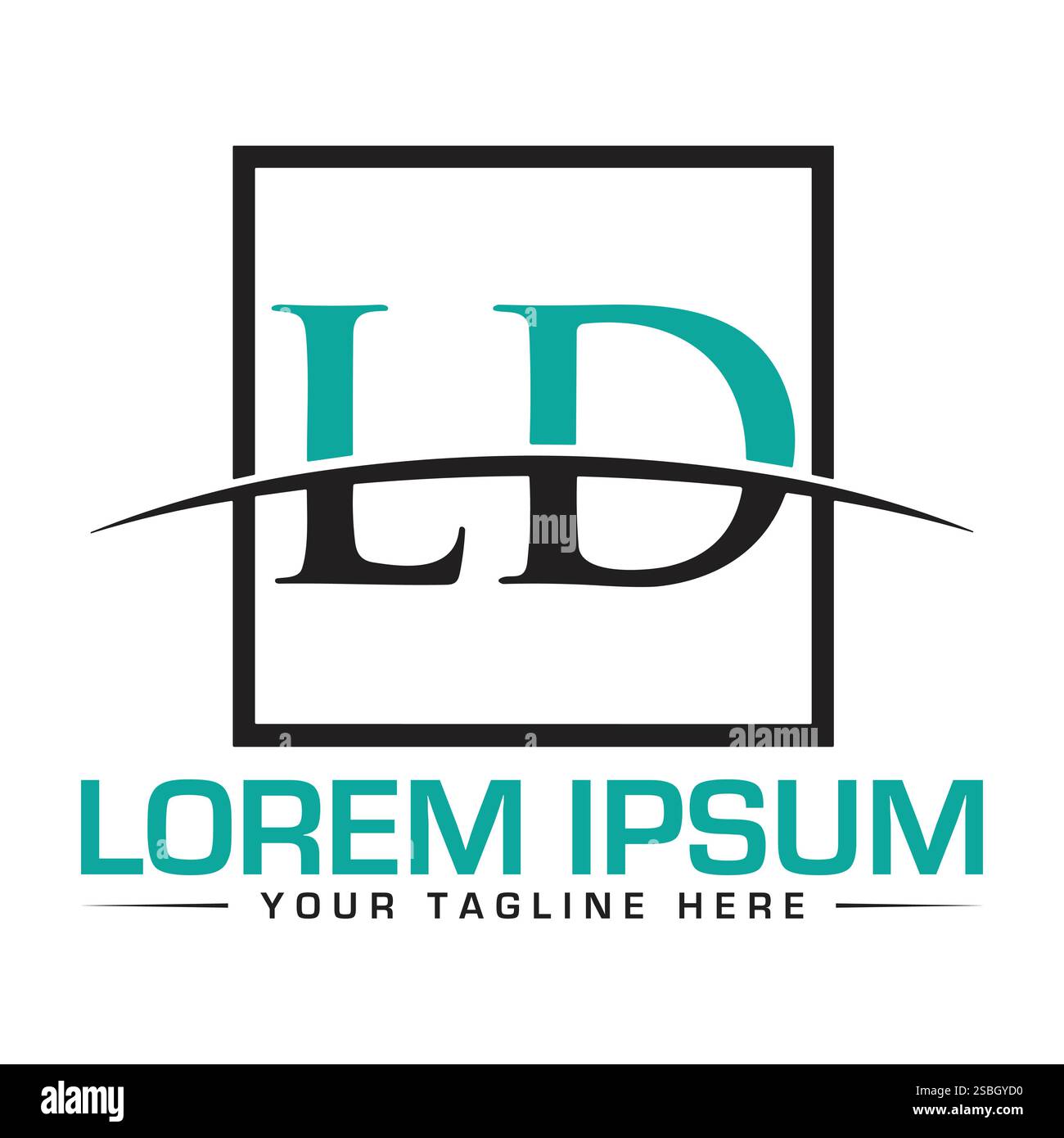 LD Logo Design, Letter Logo Stock Vector Image & Art - Alamy