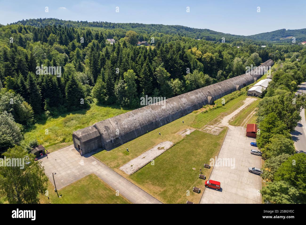 Aerial view of the The Stepina Train Bunker for Hitler own command ...