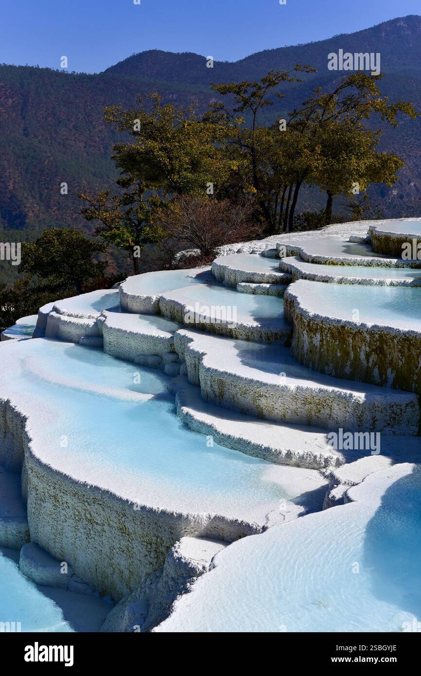 Baishuitai a.k.a. China's Pamukkale, natural mineral terraces and ...