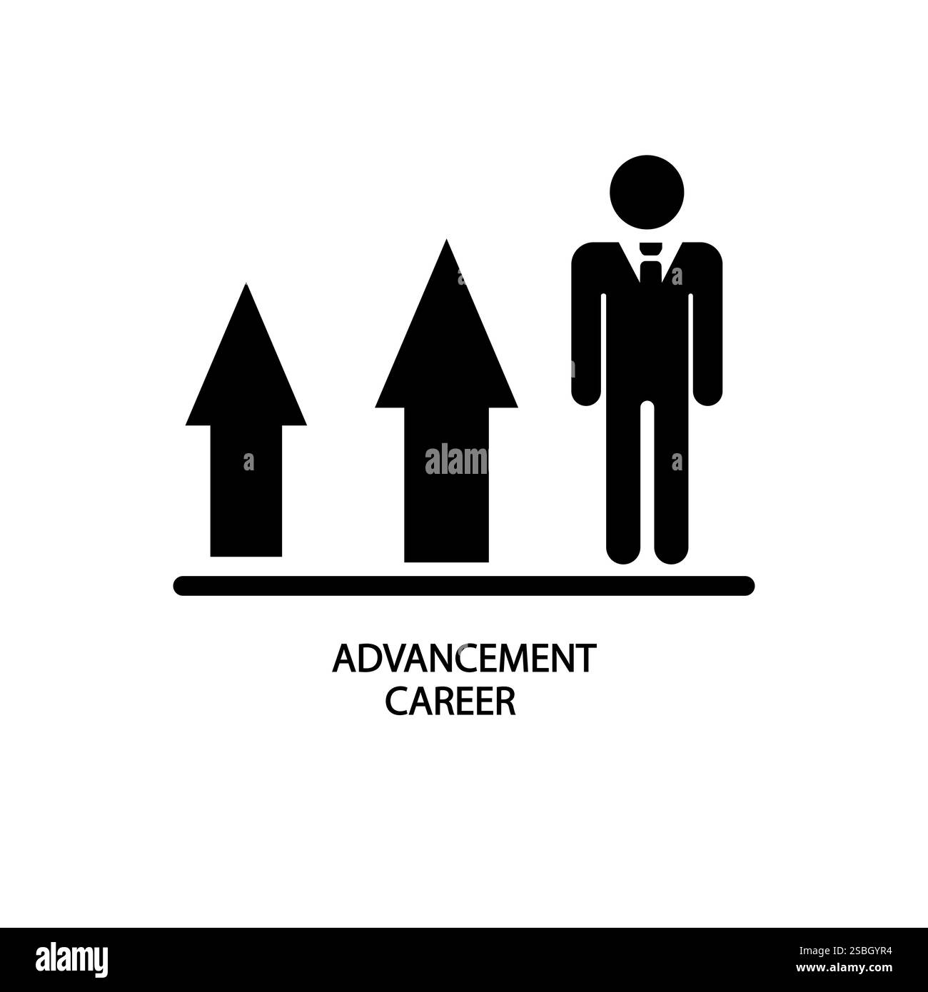 Career advancement thin line icon, sign, symbol, illustation, linear concept vector Stock Vector ...