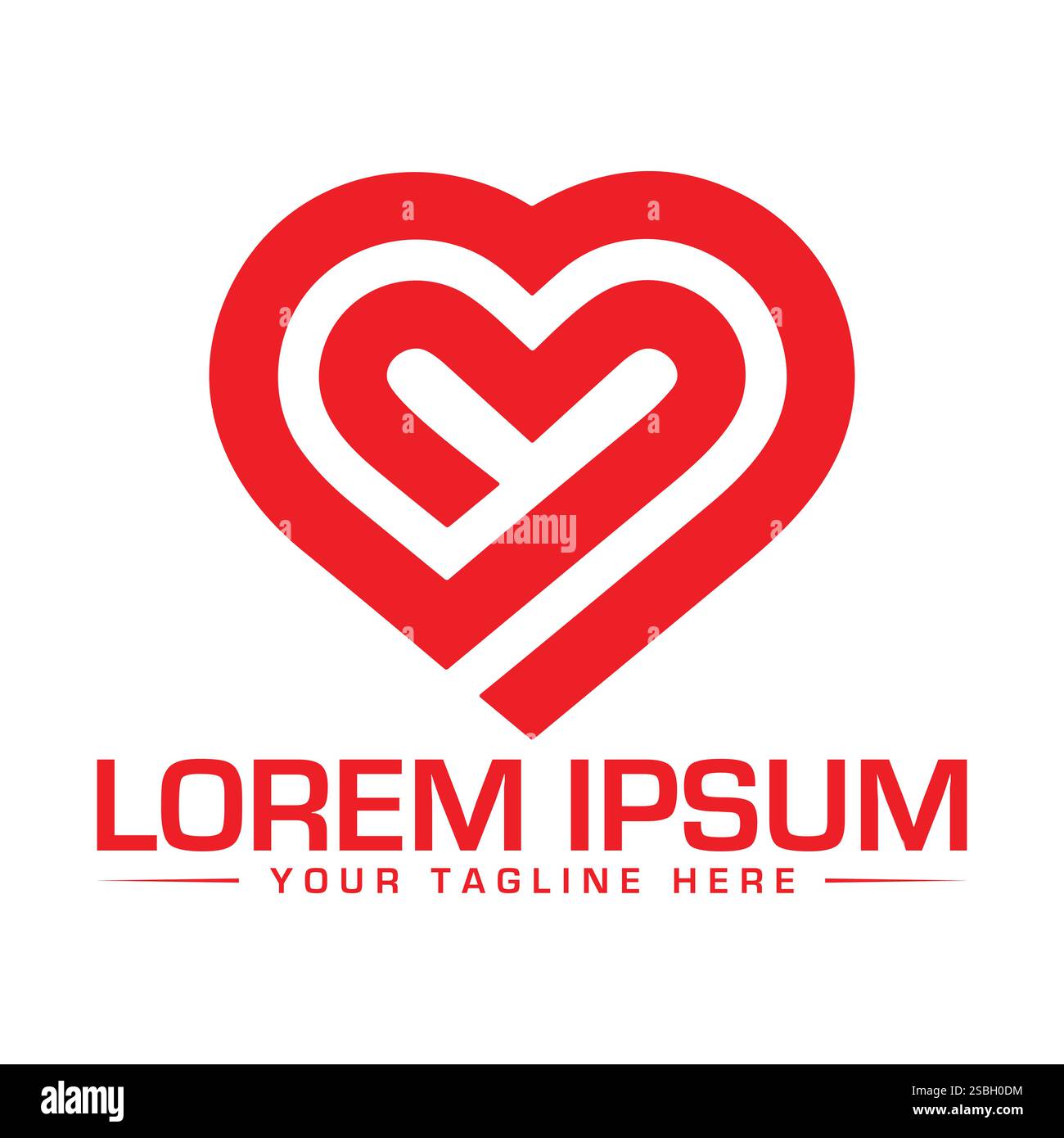 Heart shape Logo Design, Love Logo Design Stock Vector Image & Art - Alamy