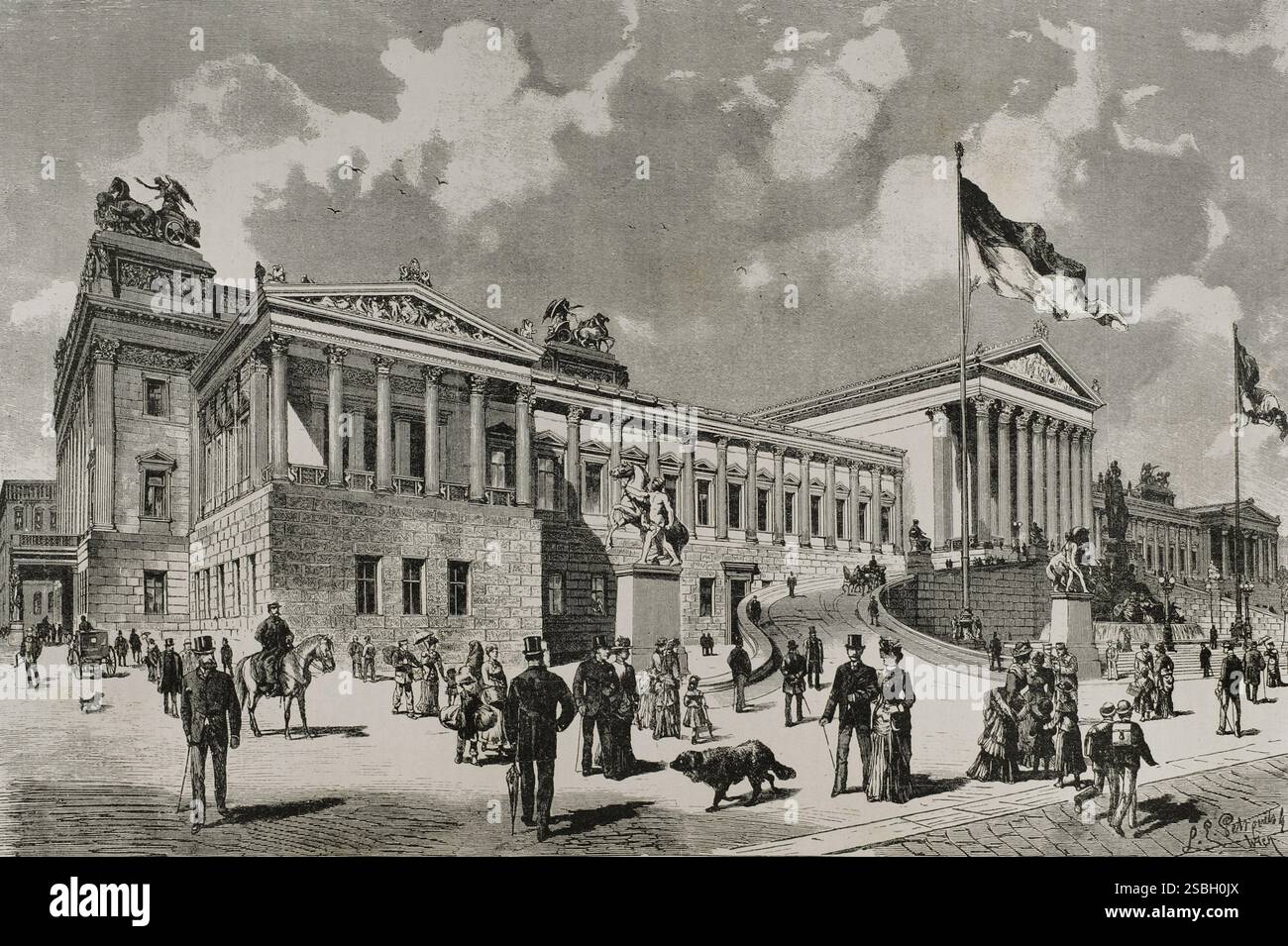 History of Austria. Vienna. Austrian Parliament Building. The new ...