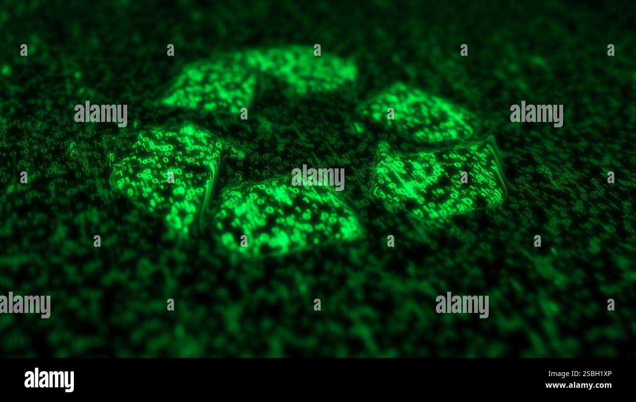 Recycling ecology environment and waste segregation symbol matrix style ...