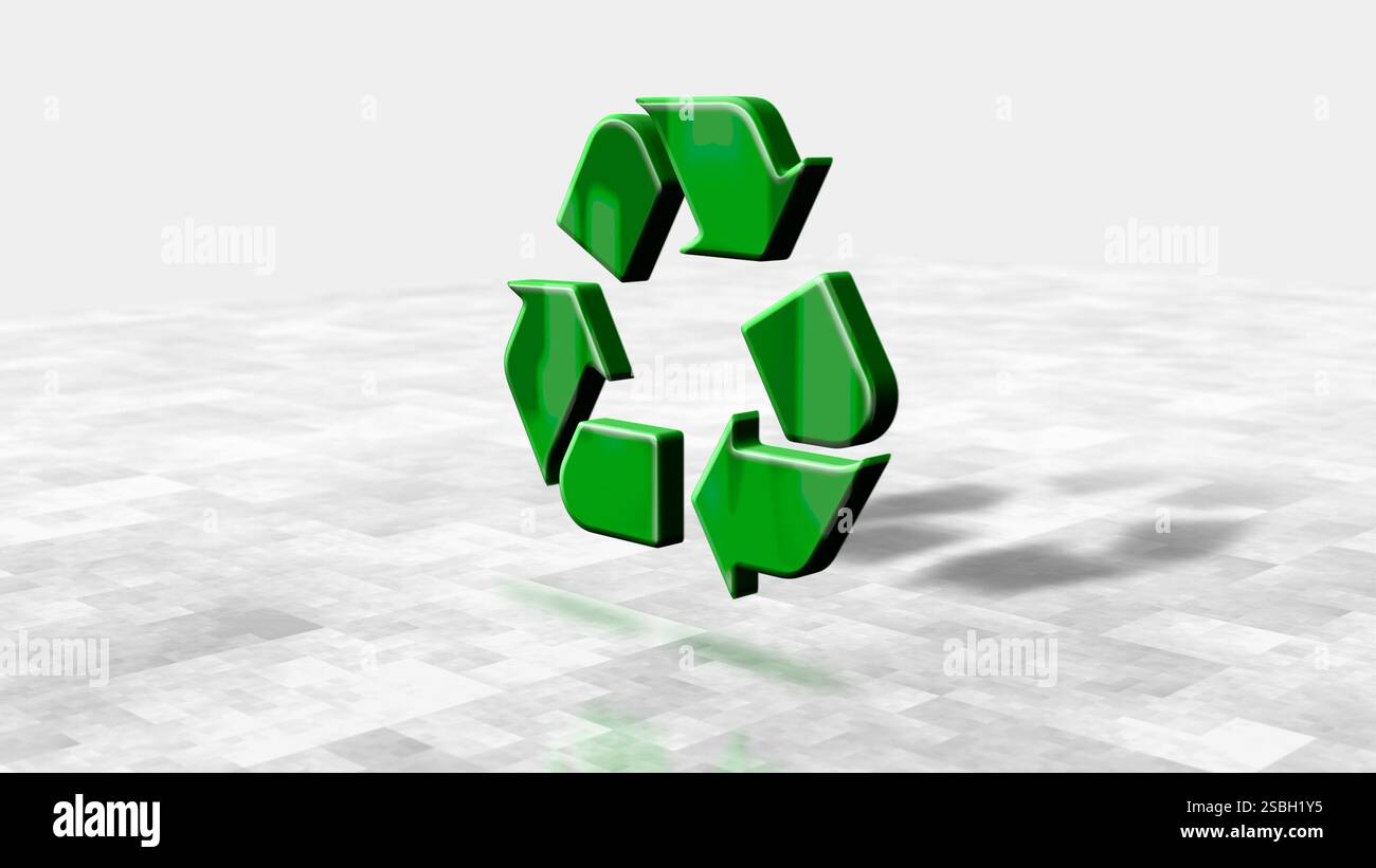 Recycling ecology environment and waste segregation symbol. Abstract ...