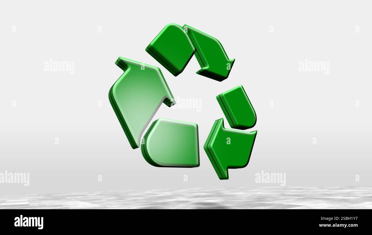 Recycling ecology environment and waste segregation symbol. Abstract ...