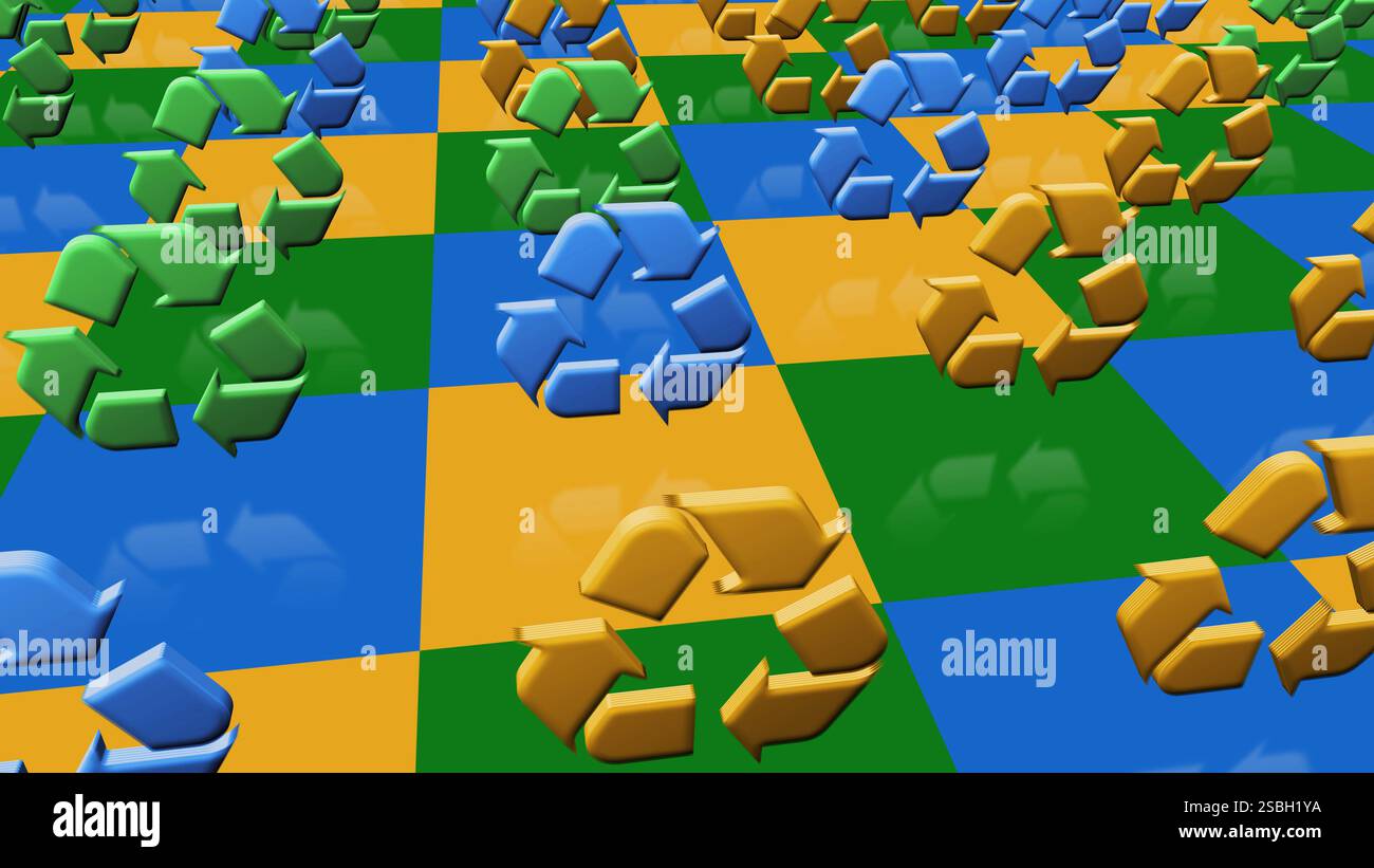 Recycling ecology environment and waste segregation multiply symbol ...