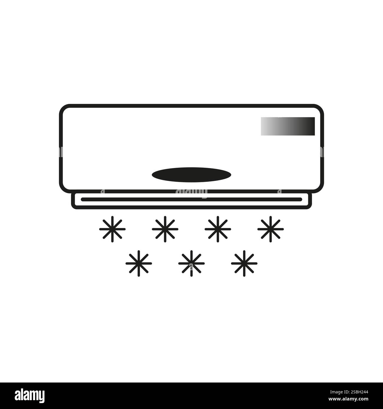 Air conditioner icon. Cooling device symbol. Climate vector shape ...