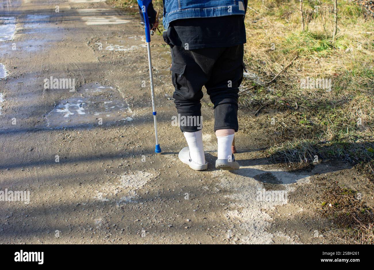 Man walking on broken ice hi-res stock photography and images - Alamy