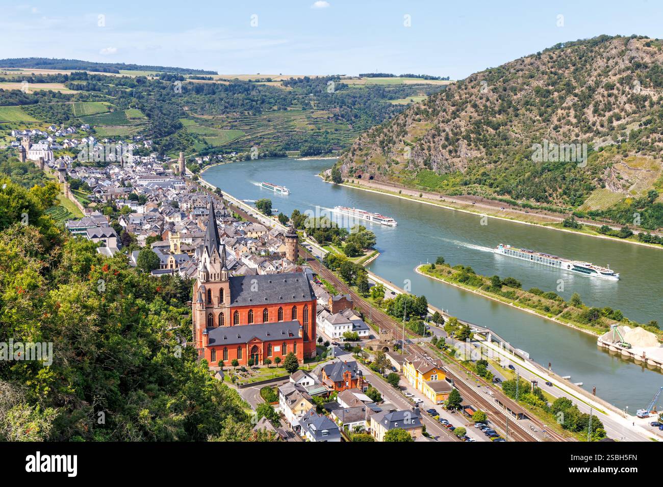 City Oberwesel part of UNESCO World Heritage Site Middle Rhine Valley ...
