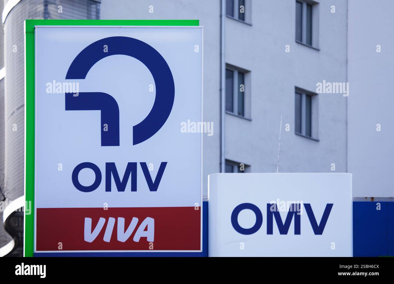 AUSTRIA; VIENNA; 20250203; Logo at a petrol station of the Austrian ...