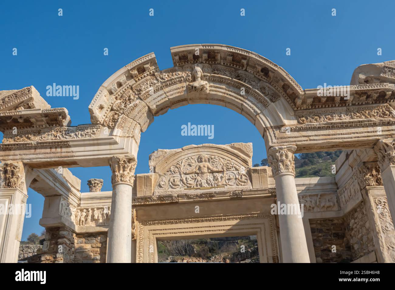 The Temple of Hadrian, built in the 2nd century CE. Ephesus ...
