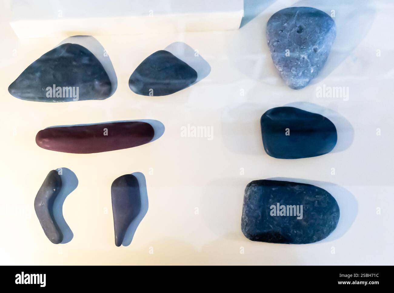 Handstone-sandstone (left) and polisher stones (right) - 5800-5700 BC ...