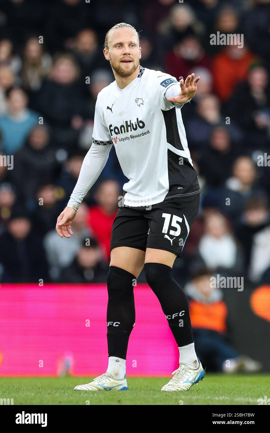 Derby County's Lars-Jorgen Salvesen during the Sky Bet Championship ...