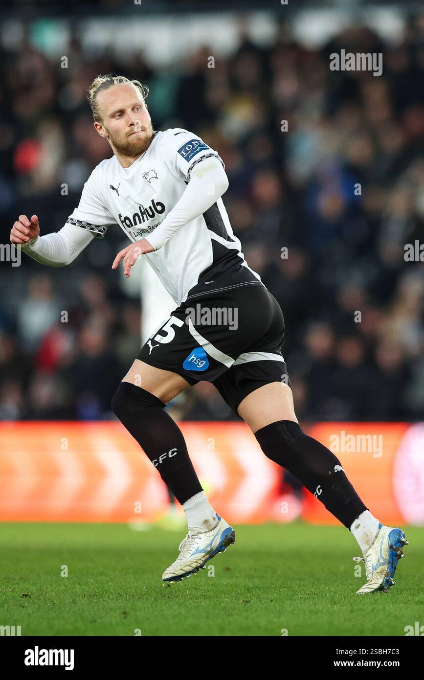 Derby County's Lars-Jorgen Salvesen during the Sky Bet Championship ...