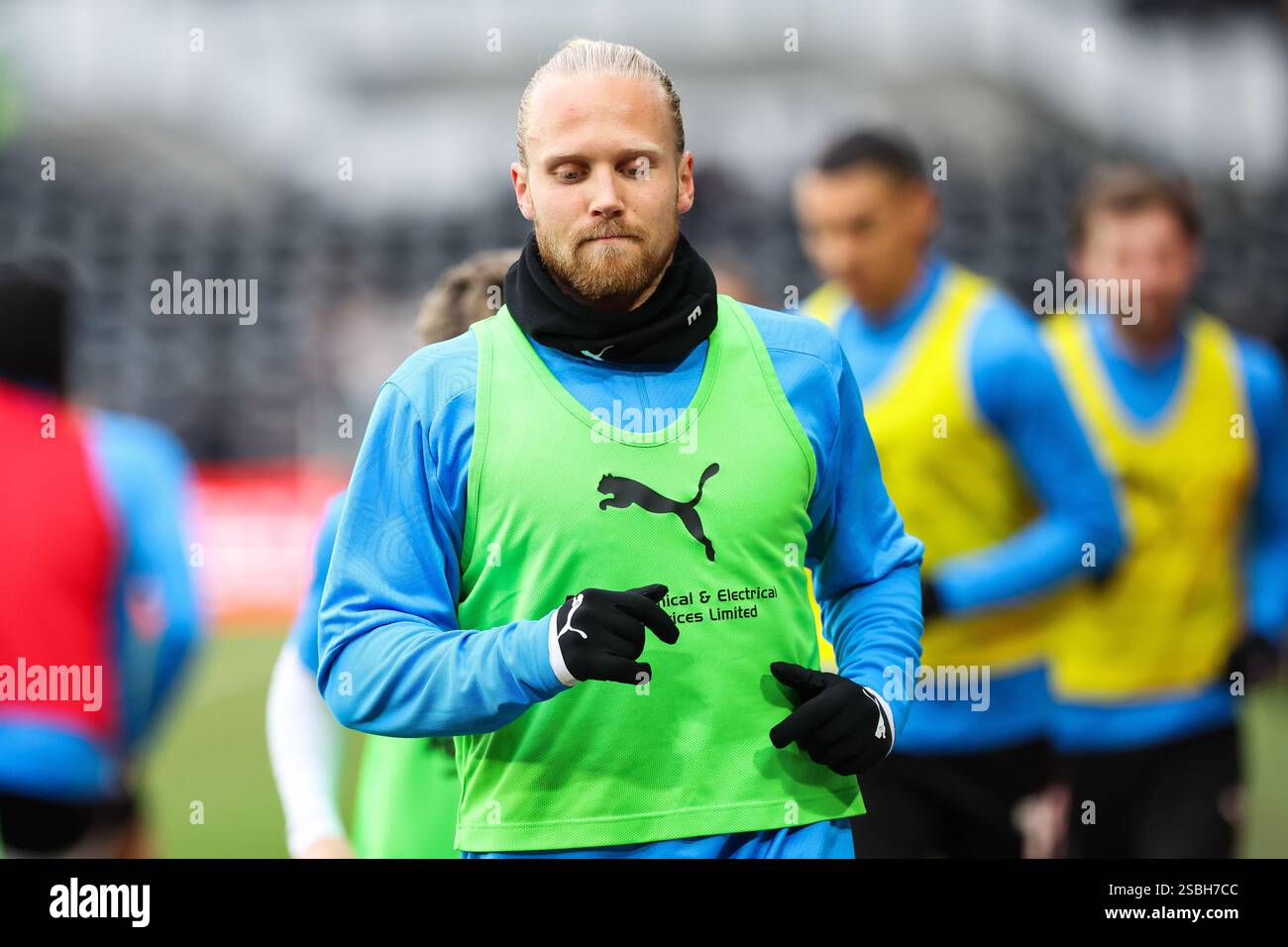 Derby County's Lars-Jorgen Salvesen warming up before the Sky Bet ...