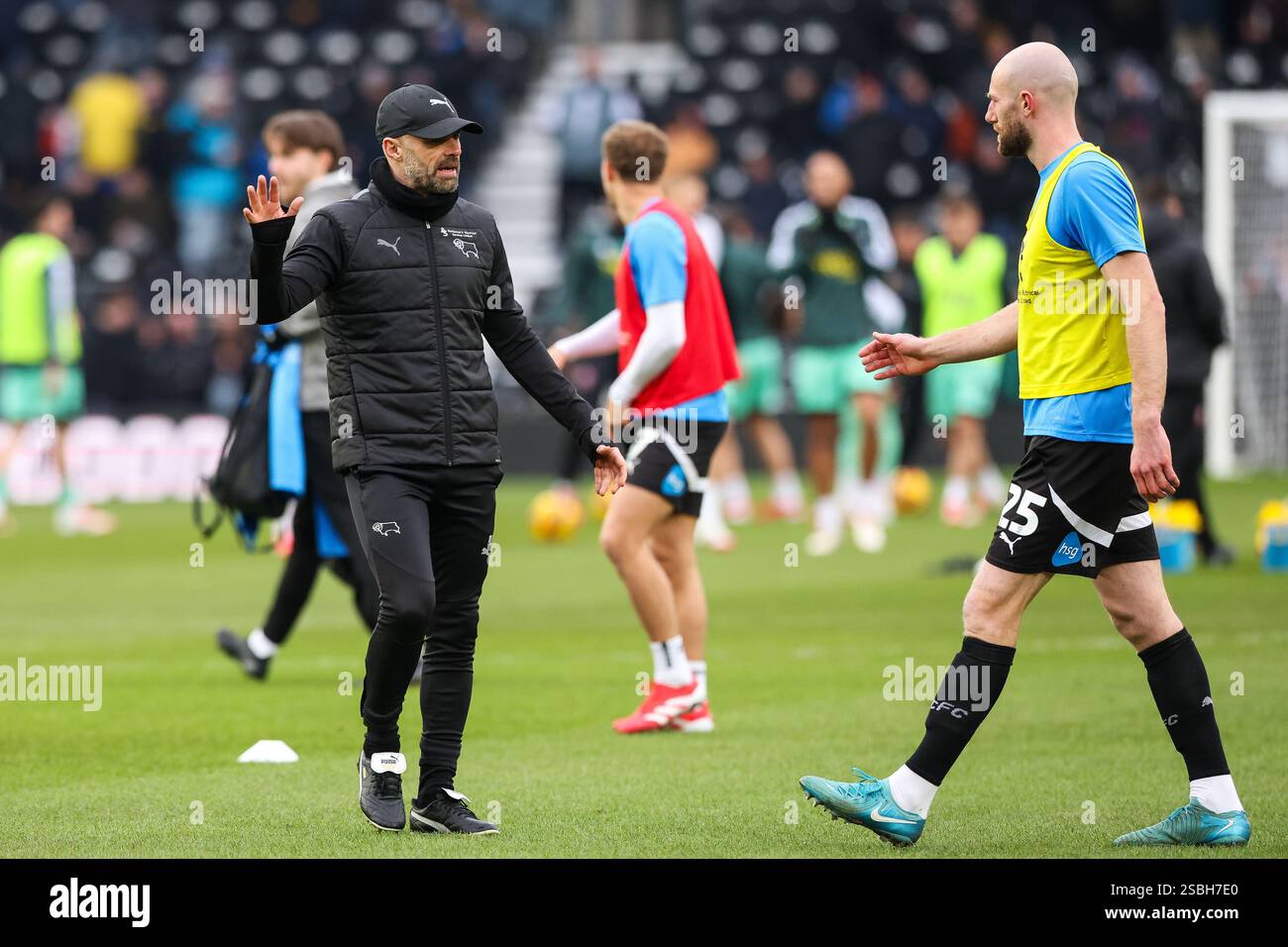 Derby County's Matt Clarke and manager Paul Warne before the Sky Bet ...