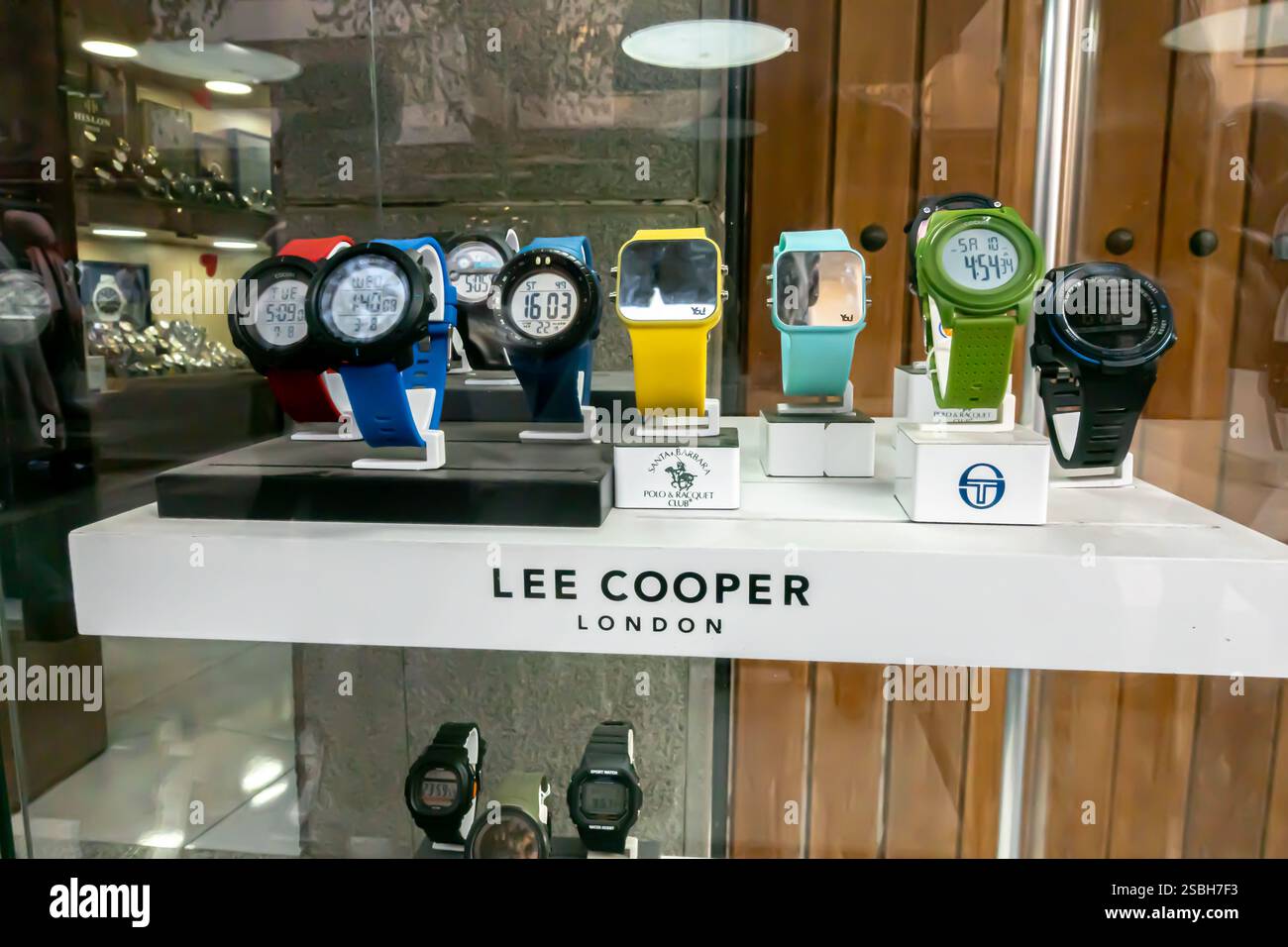 Lee Cooper London watches sold in the shop window, Diyarbakır Turkey ...
