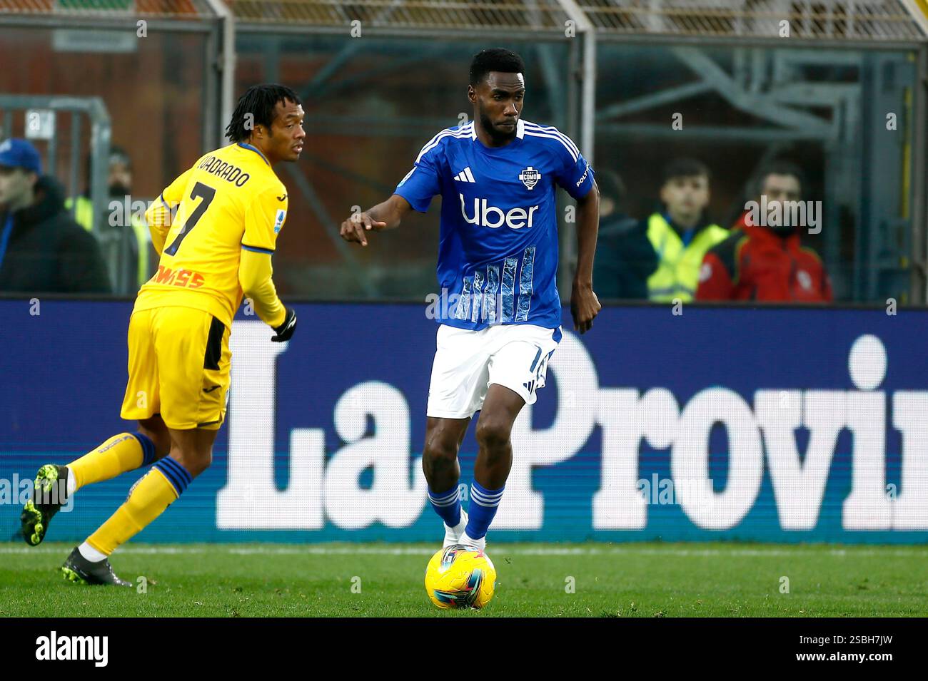 COMO, ITALY - JANUARY 25: Alieu Fadera of Calcio Como in action ,during ...