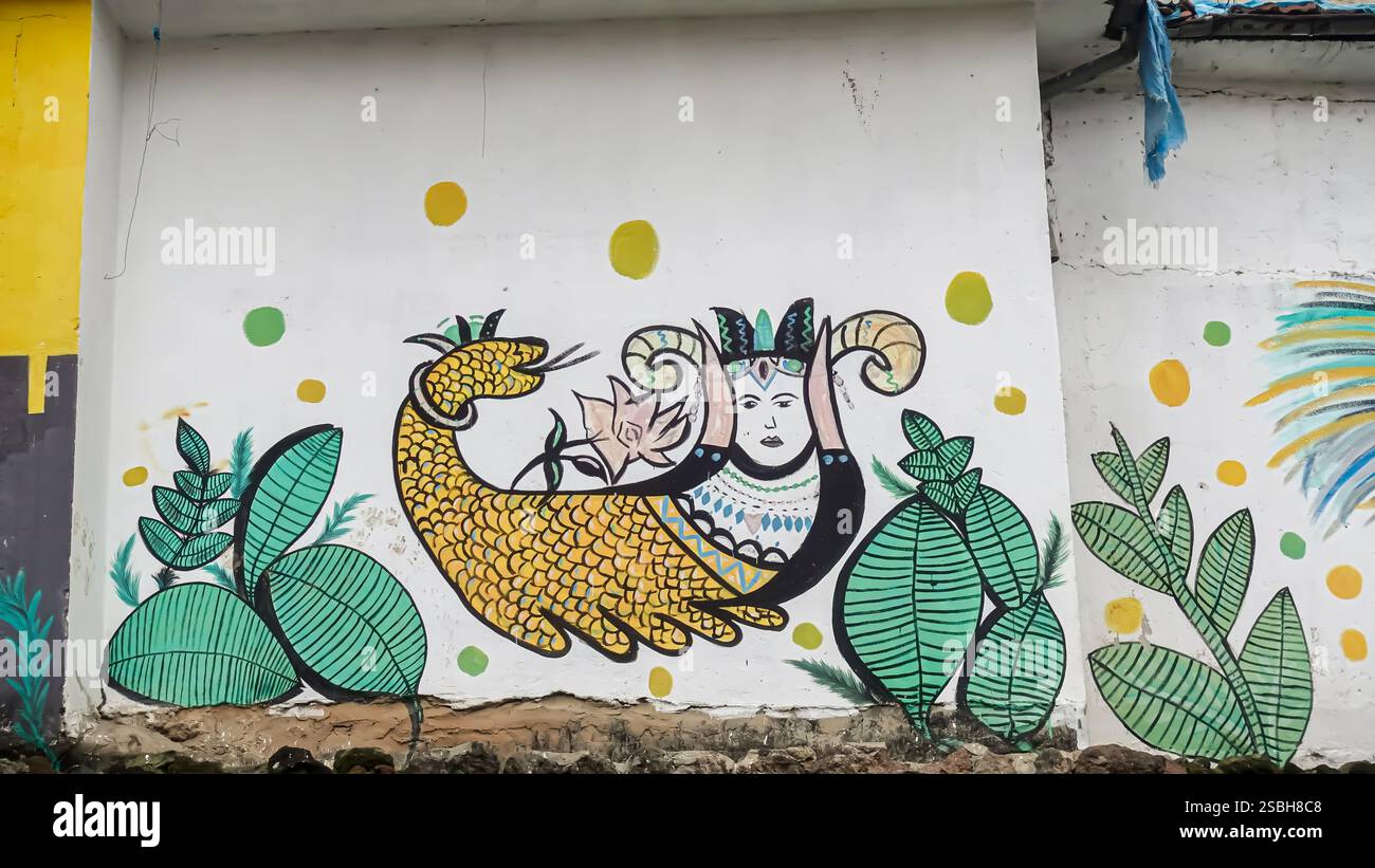 Shahmaran on mural in Diyarbakır Turkey Turkiye Stock Photo - Alamy