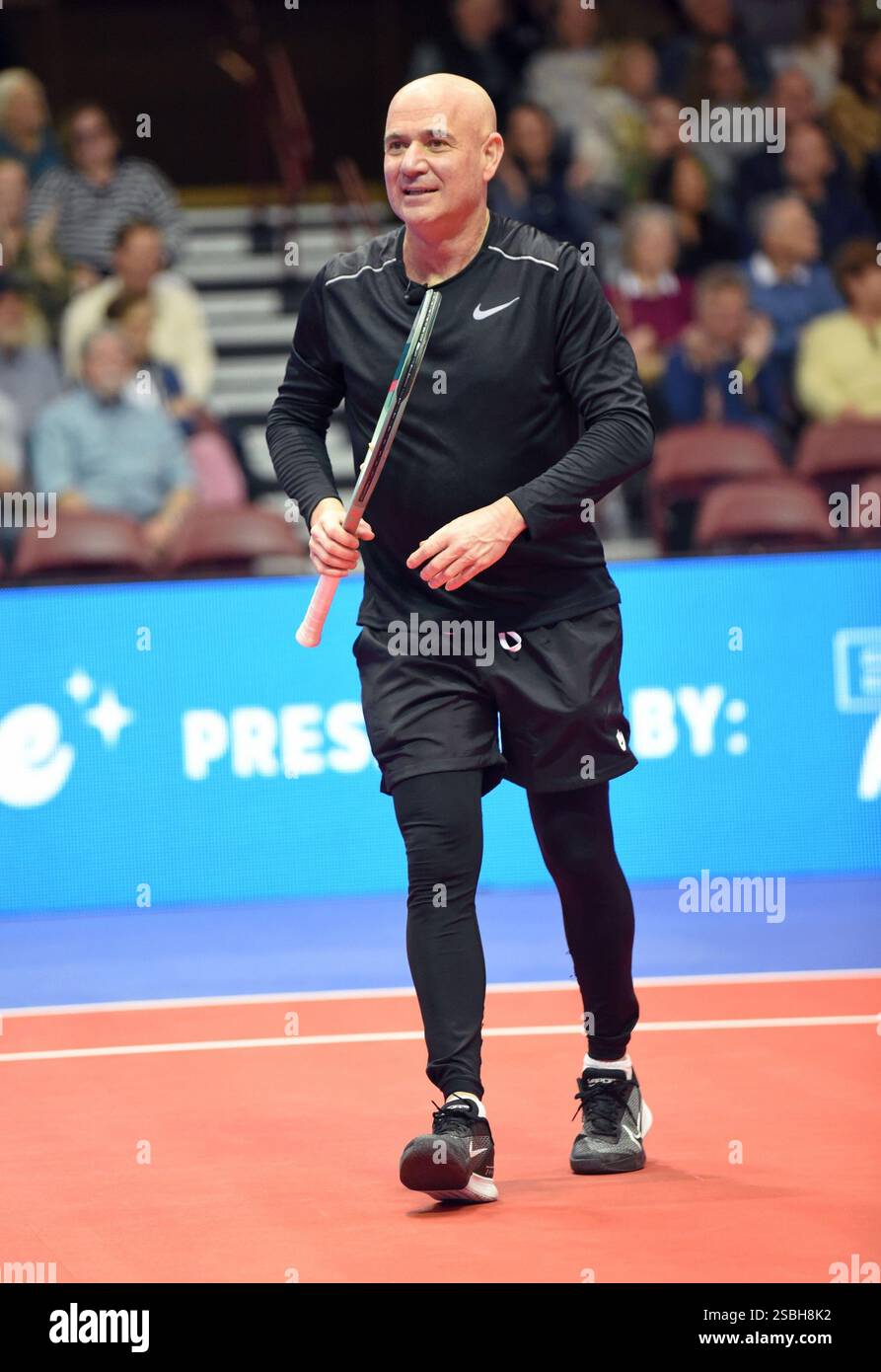 Andre Agassi at a public appearance for Stars Servin' Up Love Celebrity ...