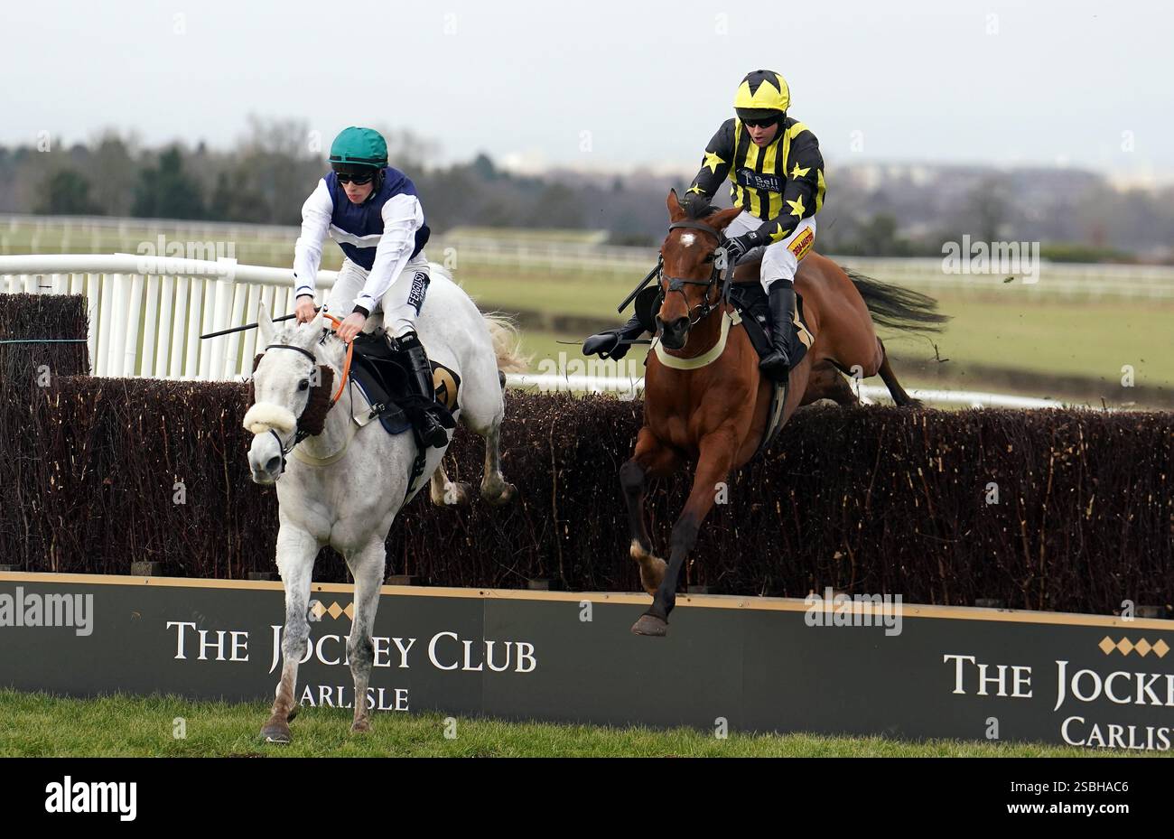 Gipsy Lee Rose ridden by jockey Bruce Lynn (left) on their way to ...