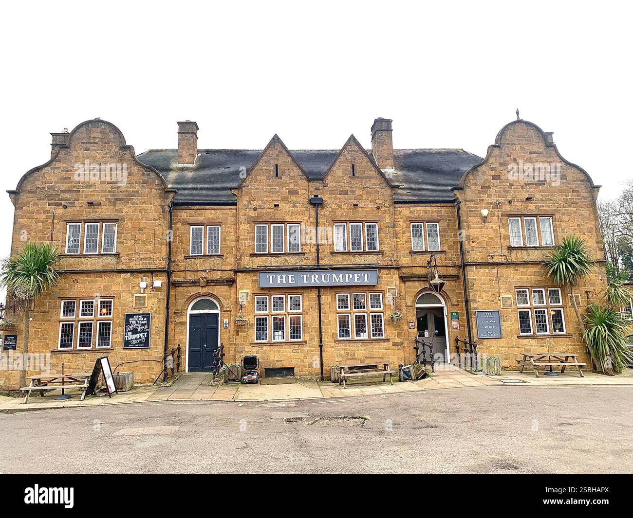 The Trumpet pub Weston Favel Northampton UK England old stone building ...