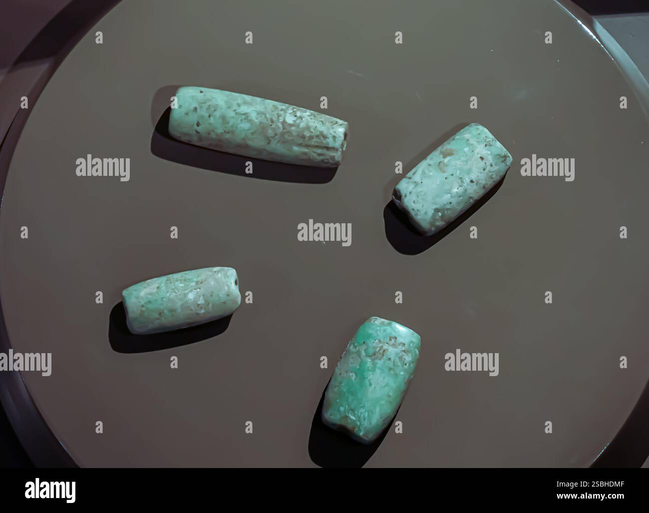 Bead pieces, serpentine, Epipaleolithic/ prepottery Neolithic A, Çayönü ...