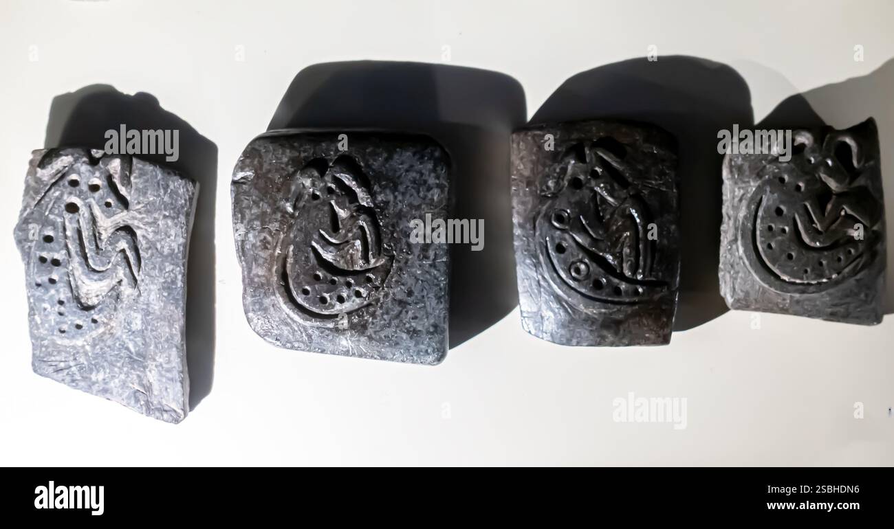 Figured ritual stone plaque-chlorite from Epi-Paleolithic, Neolithic A ...