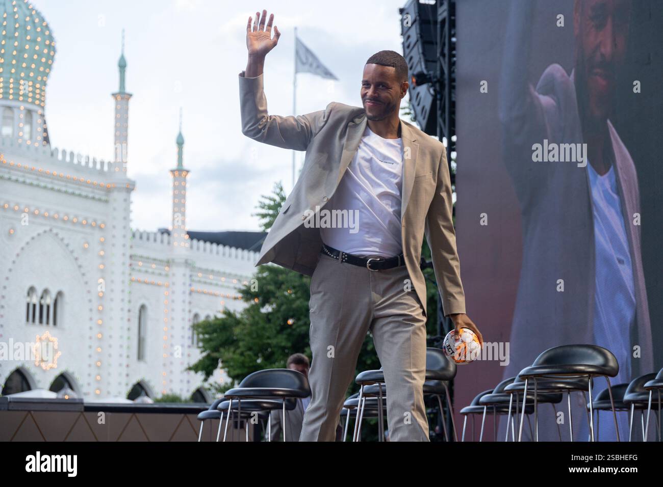 Denmark's Mathias "Zanka" Jørgensen seen on the stage in Tivoli. DBU ...