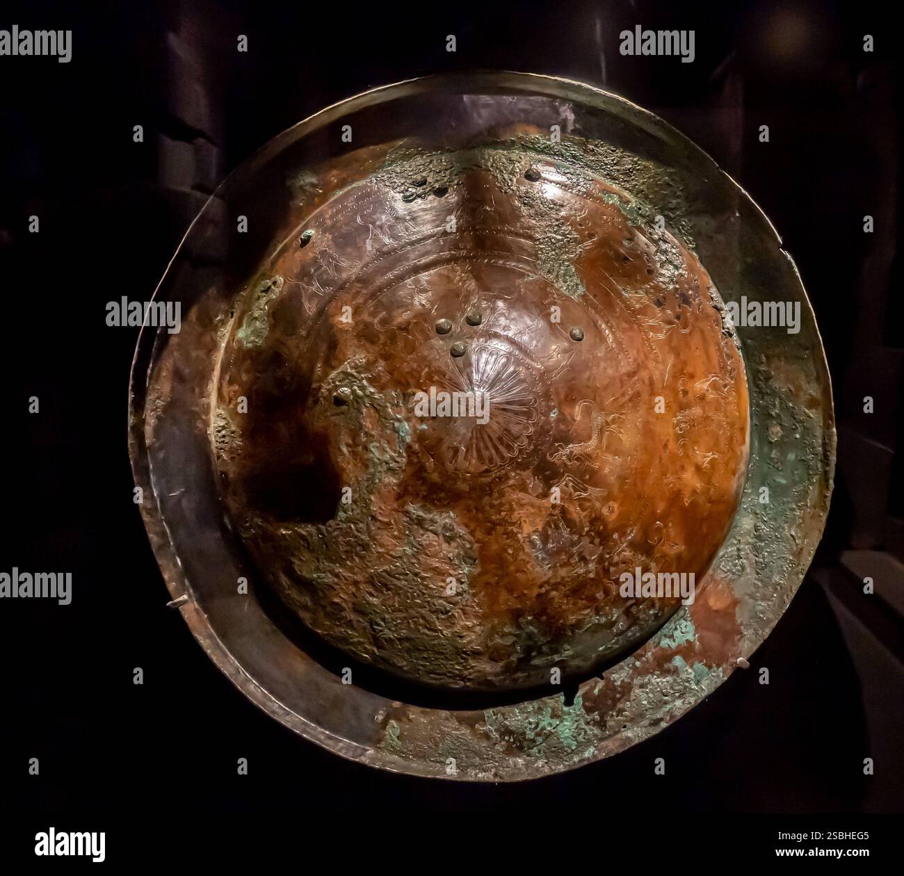 Bronze shield, Ayanis fortress, Urartu, Van Archeological Museum Turkey Turkiye Stock Photo - Alamy