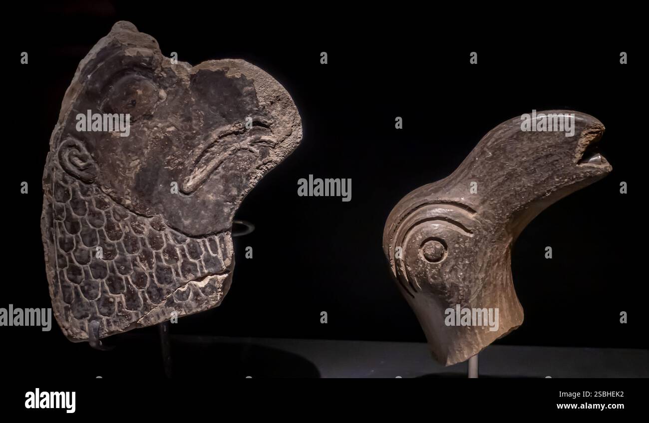 Mythological creature fragments, limestone, Ayanis fortress, Urartu ...