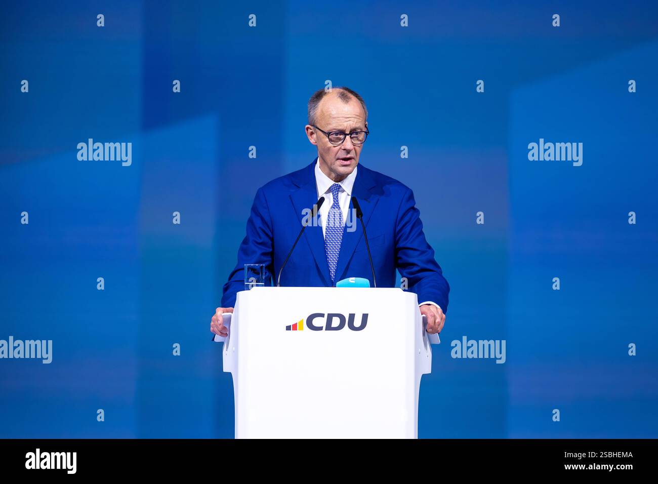 37. Bundesparteitag der CDU am 03.02.2025 in Berlin, Vorsitzender der ...