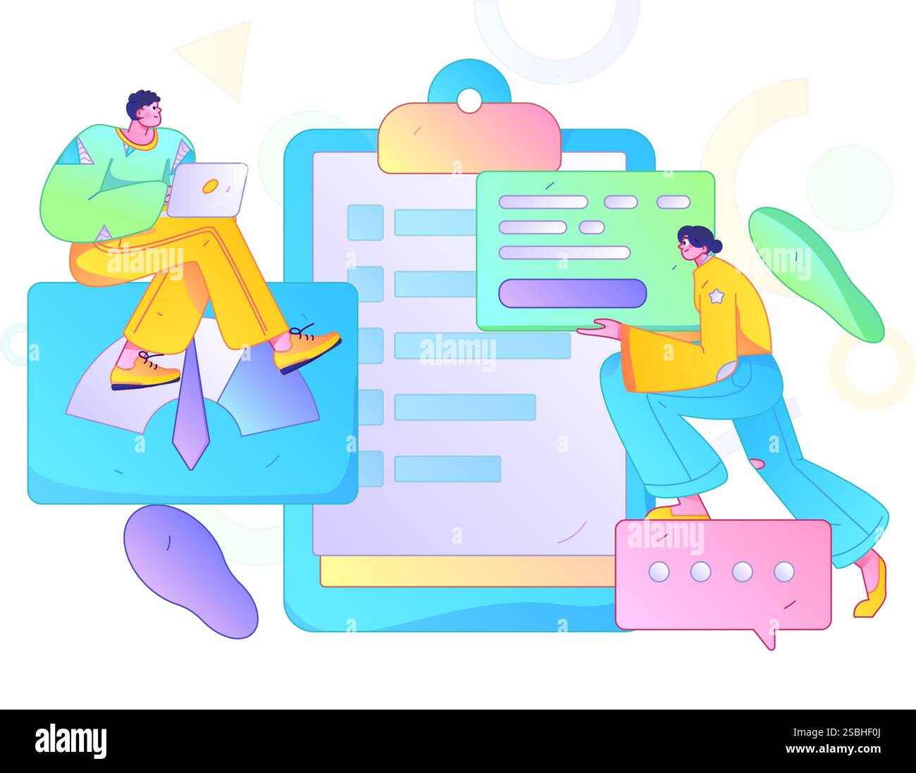 Communicate with consultants flat vector character concept operation ...