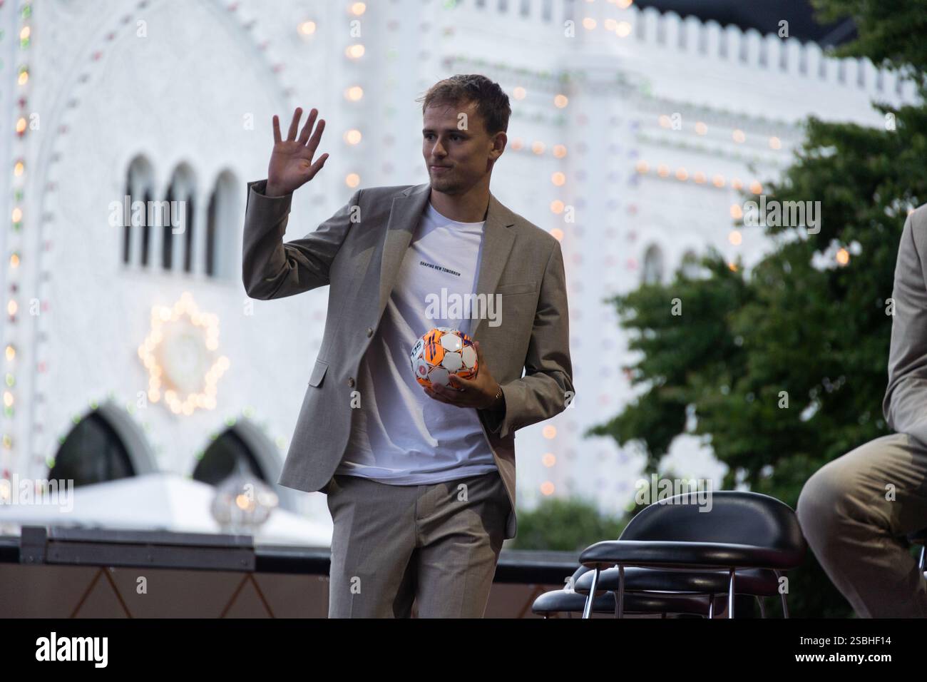 Denmark s' Mikkel Damsgaard seen on the stage in Tivoli. DBU, TV2 and ...