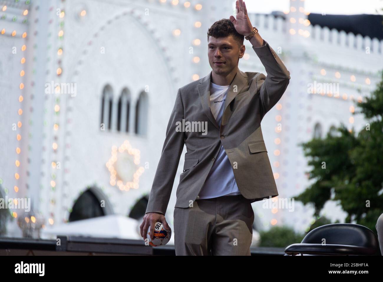 Denmark s' Andreas Skov Olsen seen on the stage in Tivoli. DBU, TV2 and ...