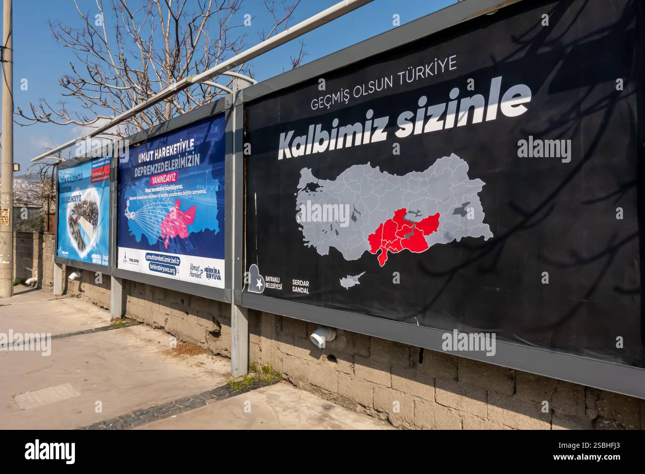 "our hearts are with you" billboard dedicated to the victims of the ...