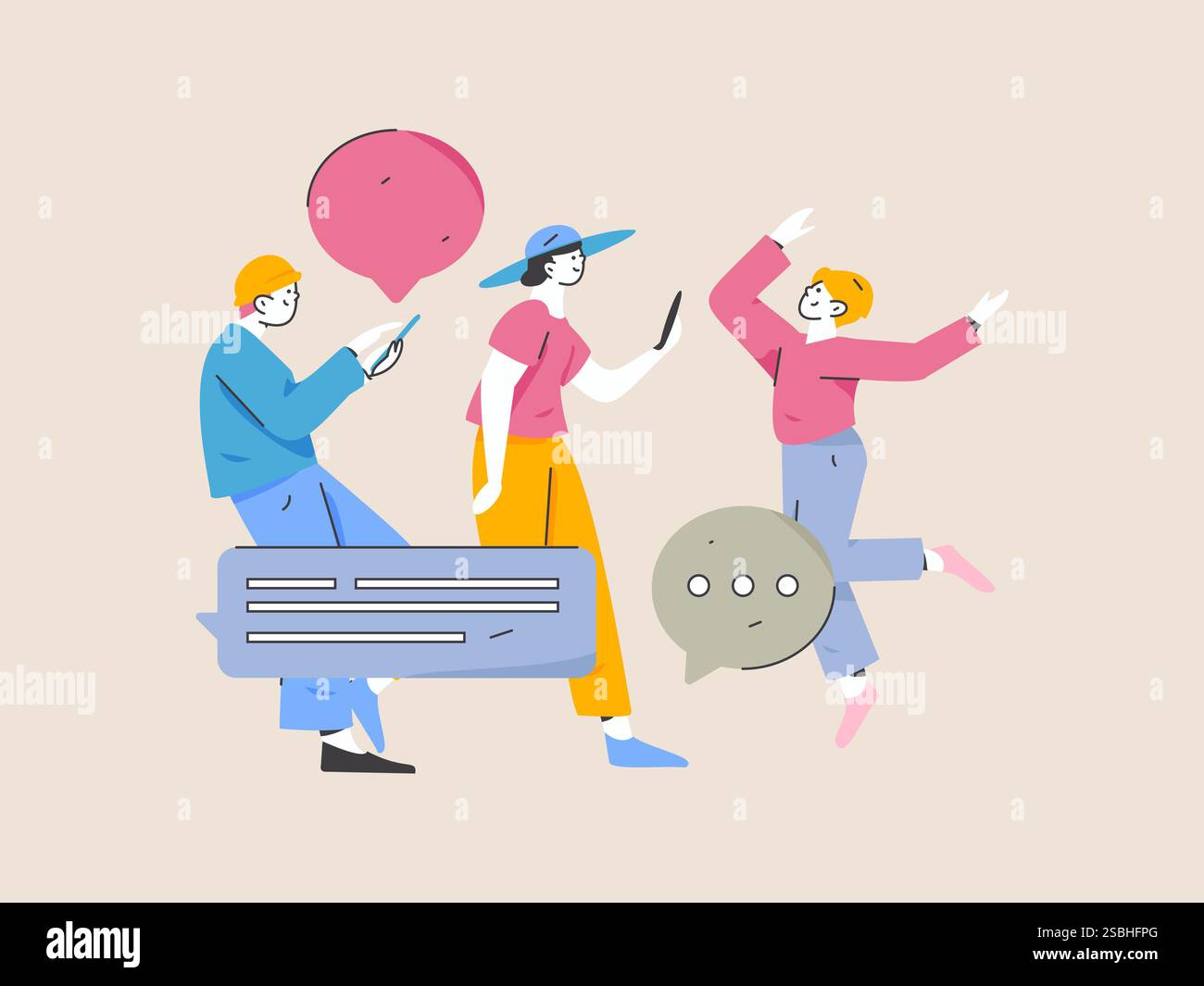 Communicate with consultants flat vector character concept operation ...