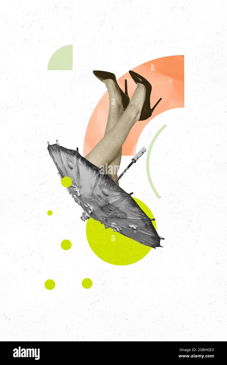 Trend artwork poster composite sketch image collage of woman legs body ...