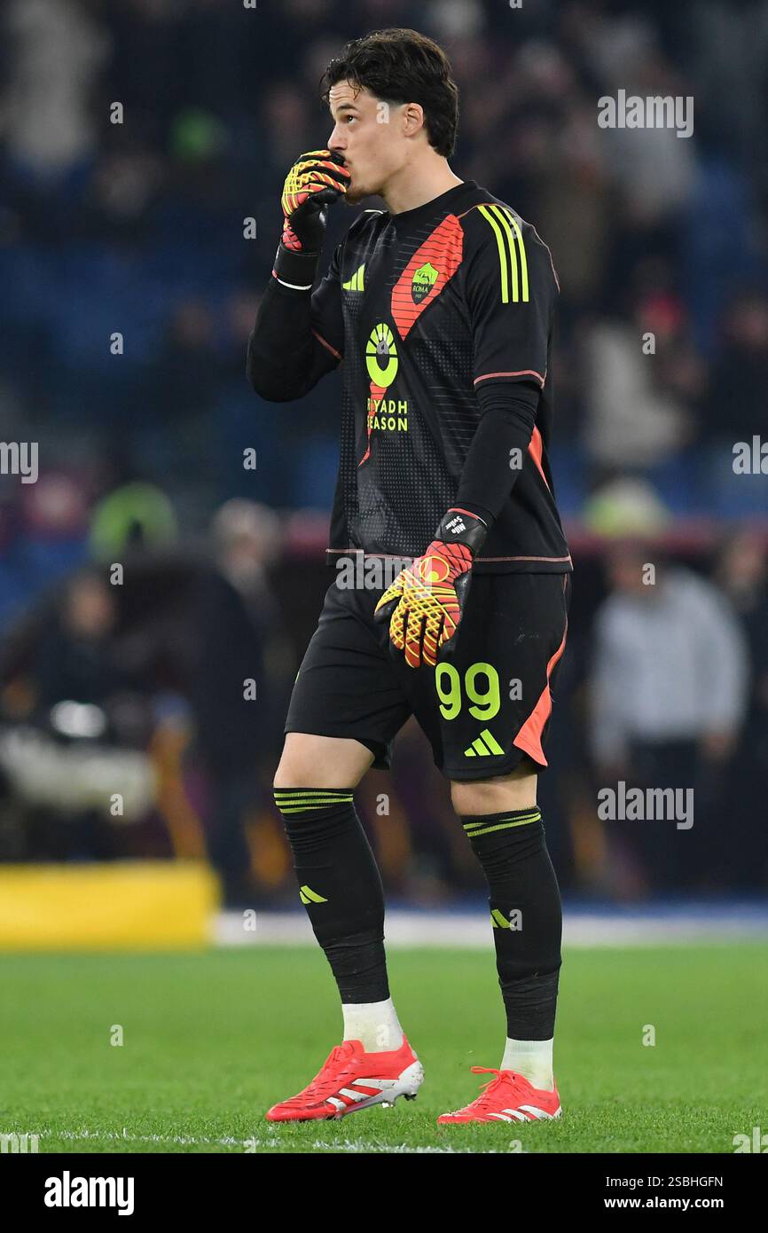 Rome, Lazio. 02nd Feb, 2025. Mile Svilar of AS Roma during the Serie A ...