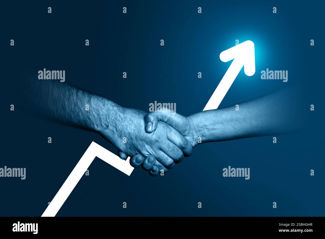 Template sketch trend artwork 3D photo collage of success leadership ...