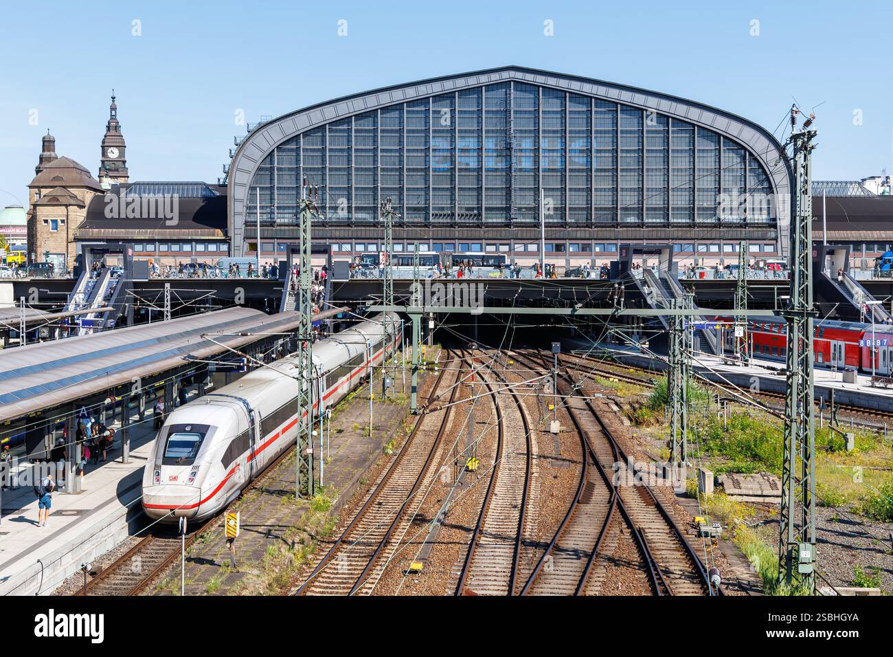 Hamburg, Germany - August 13, 2024: ICE 4 high-speed train at Hamburg ...