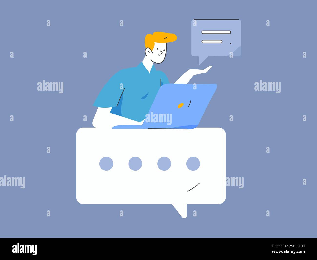 Communicate with consultants flat vector character concept operation ...