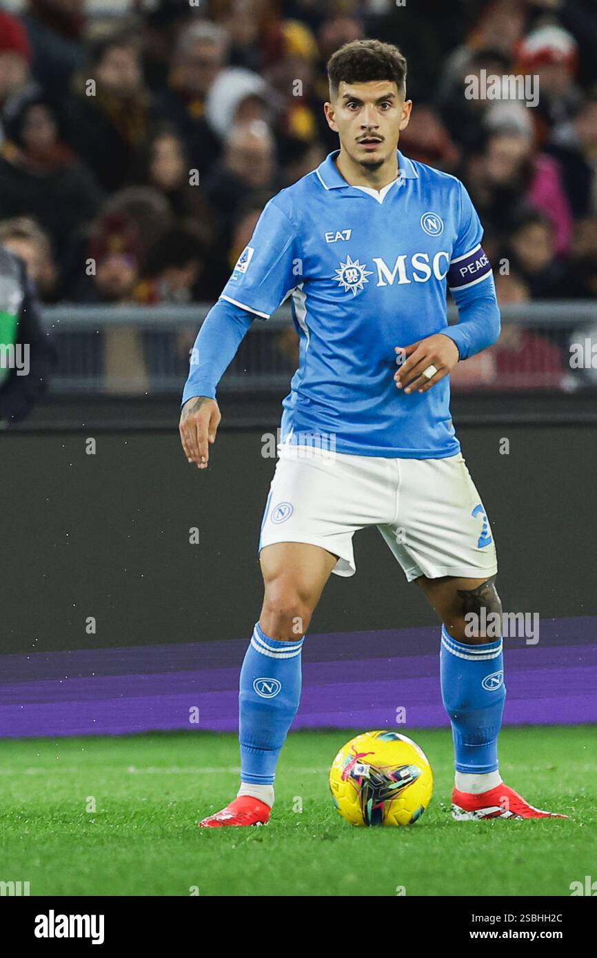 Napoli's Italian defender Giovanni Di Lorenzo controls the ball during ...